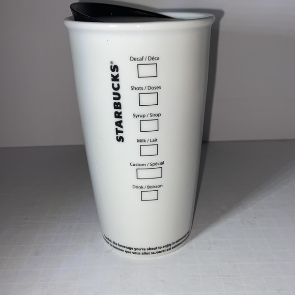 Starbucks | Kitchen | Starbucks Checklist Ceramic Tumbler | Poshmark